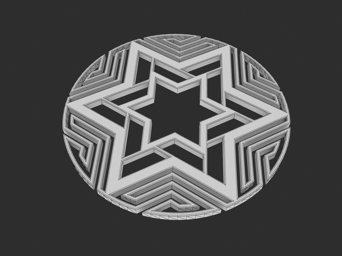 3D Star David Medallion - TurboSquid 1430084