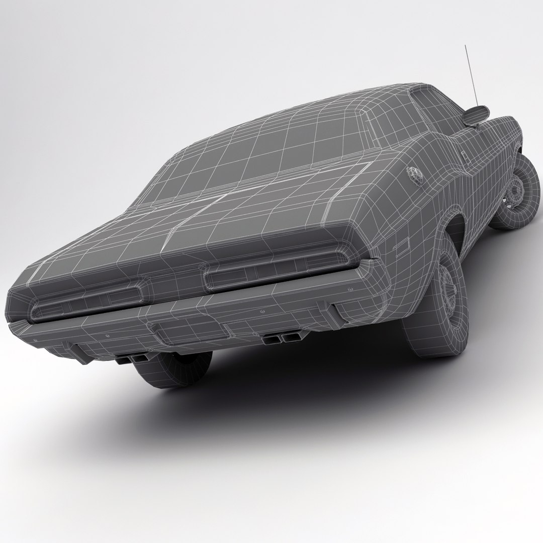 dodge challenger 1974 3d 3ds