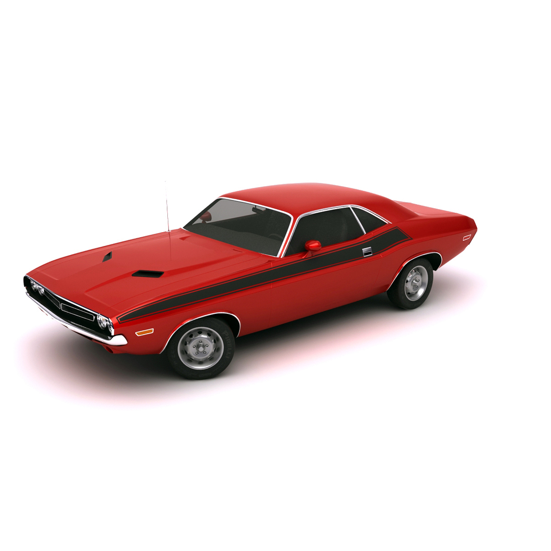 dodge challenger 1974 3d 3ds