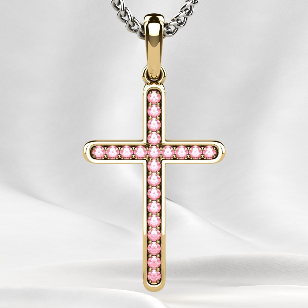 3D Gold Cross Gemstones - TurboSquid 1529712