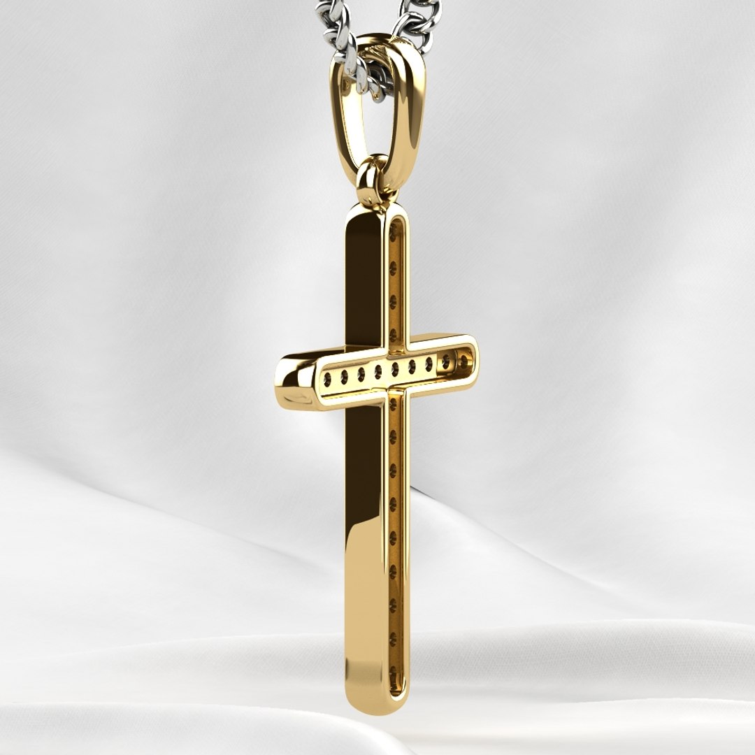 3D Gold Cross Gemstones - TurboSquid 1529712