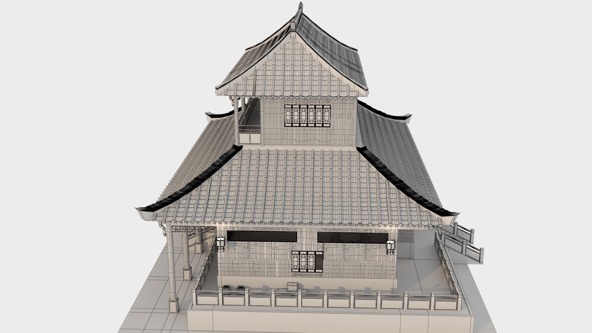 3D Ancient Chinese Building Model - TurboSquid 1329153