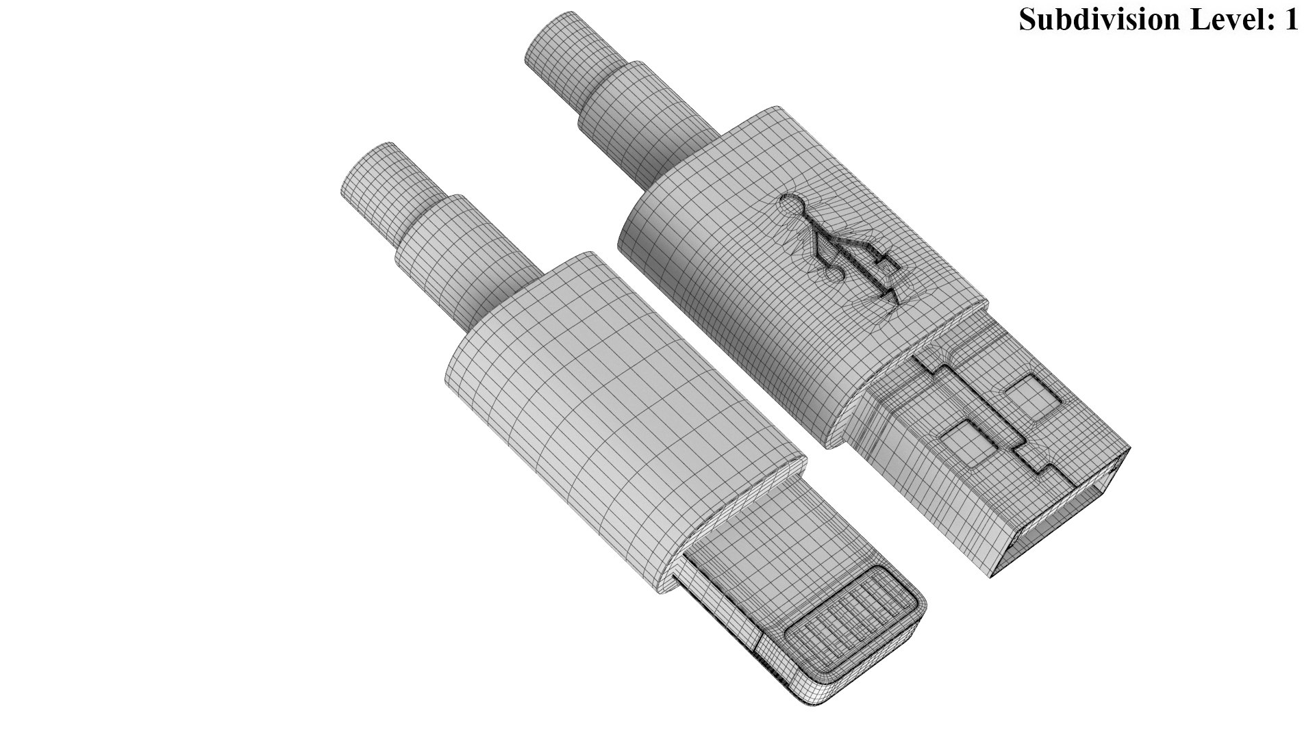 Detailed Type C USB Cable 3D Model - TurboSquid 2113203