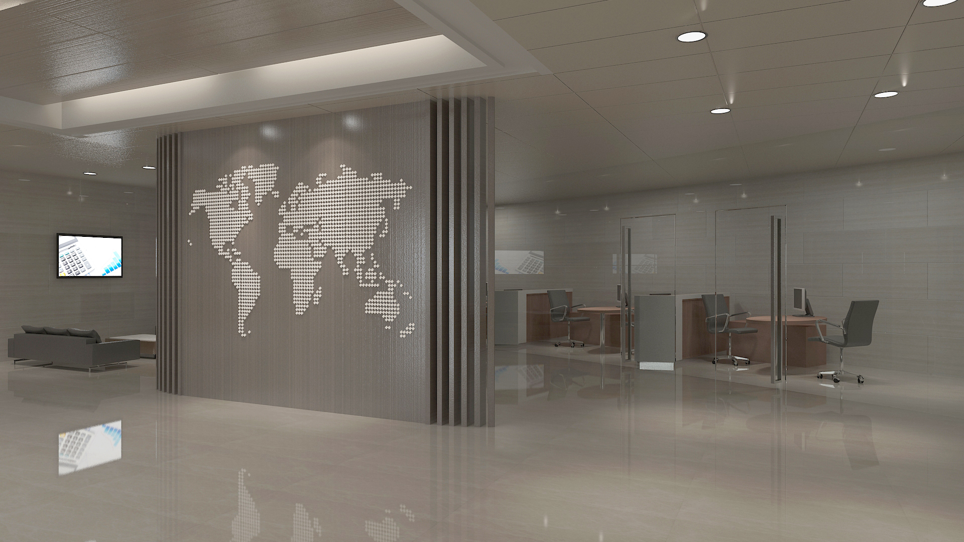 Bank lobby 3D model - TurboSquid 1679884