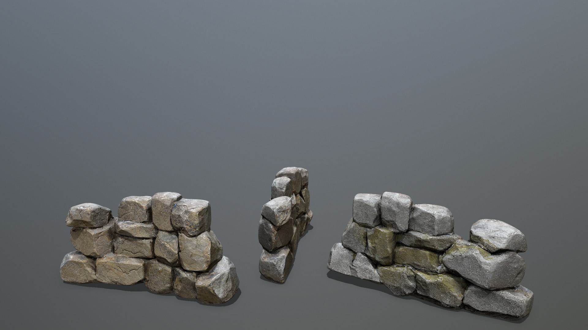 Wall Set 3D Model - TurboSquid 2201149