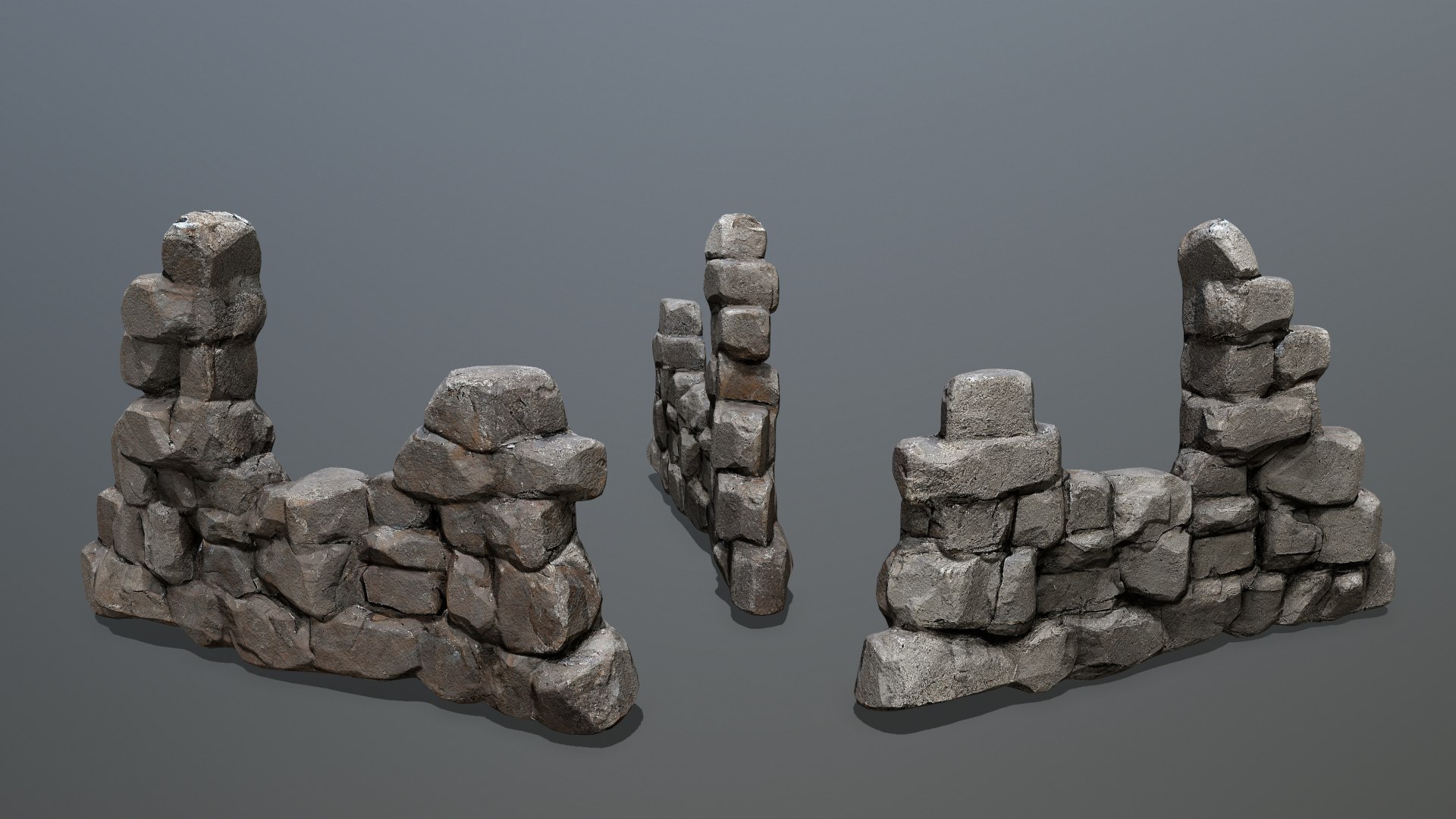 Wall Set 3D Model - TurboSquid 2201149