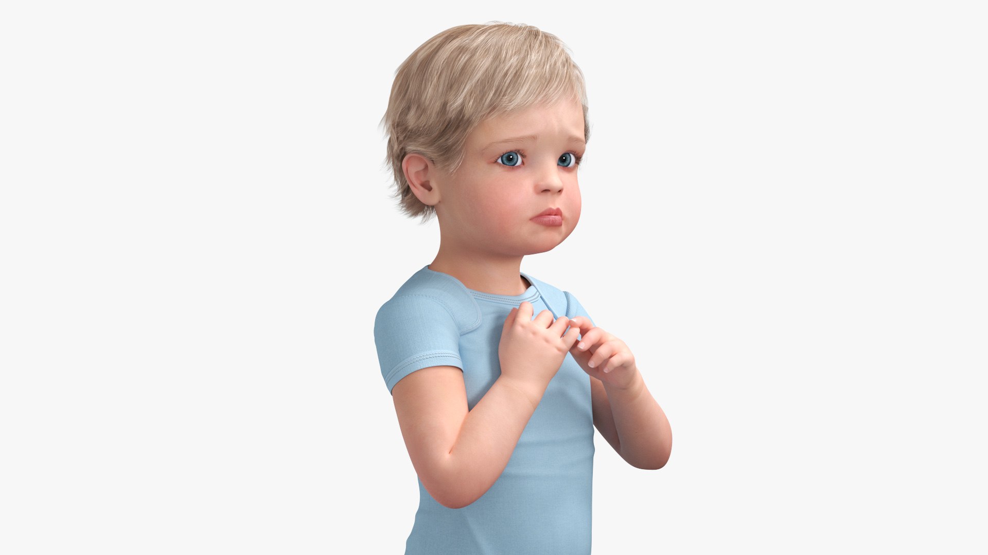 3D Model Toddler In Bodysuit Standing Pose - TurboSquid 2270152