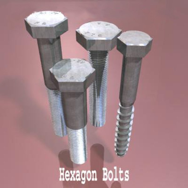 3ds max hexagon bolts