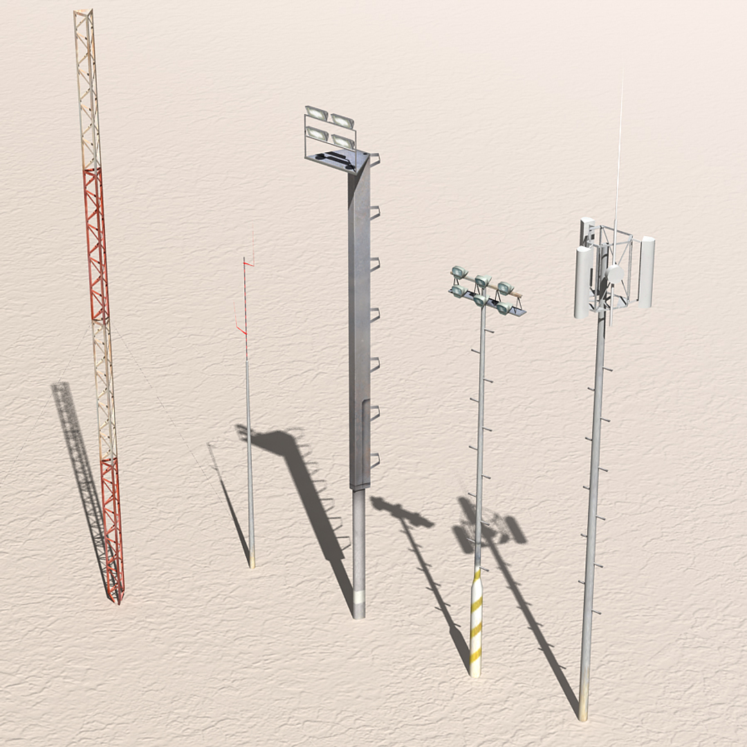 3d model land rig construction components
