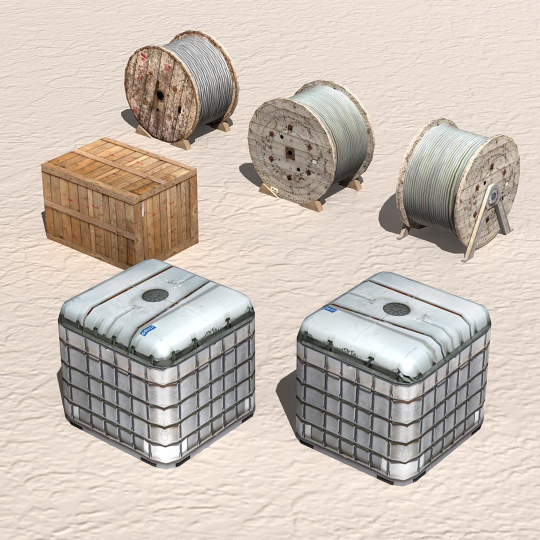 3d Model Land Rig Construction Components