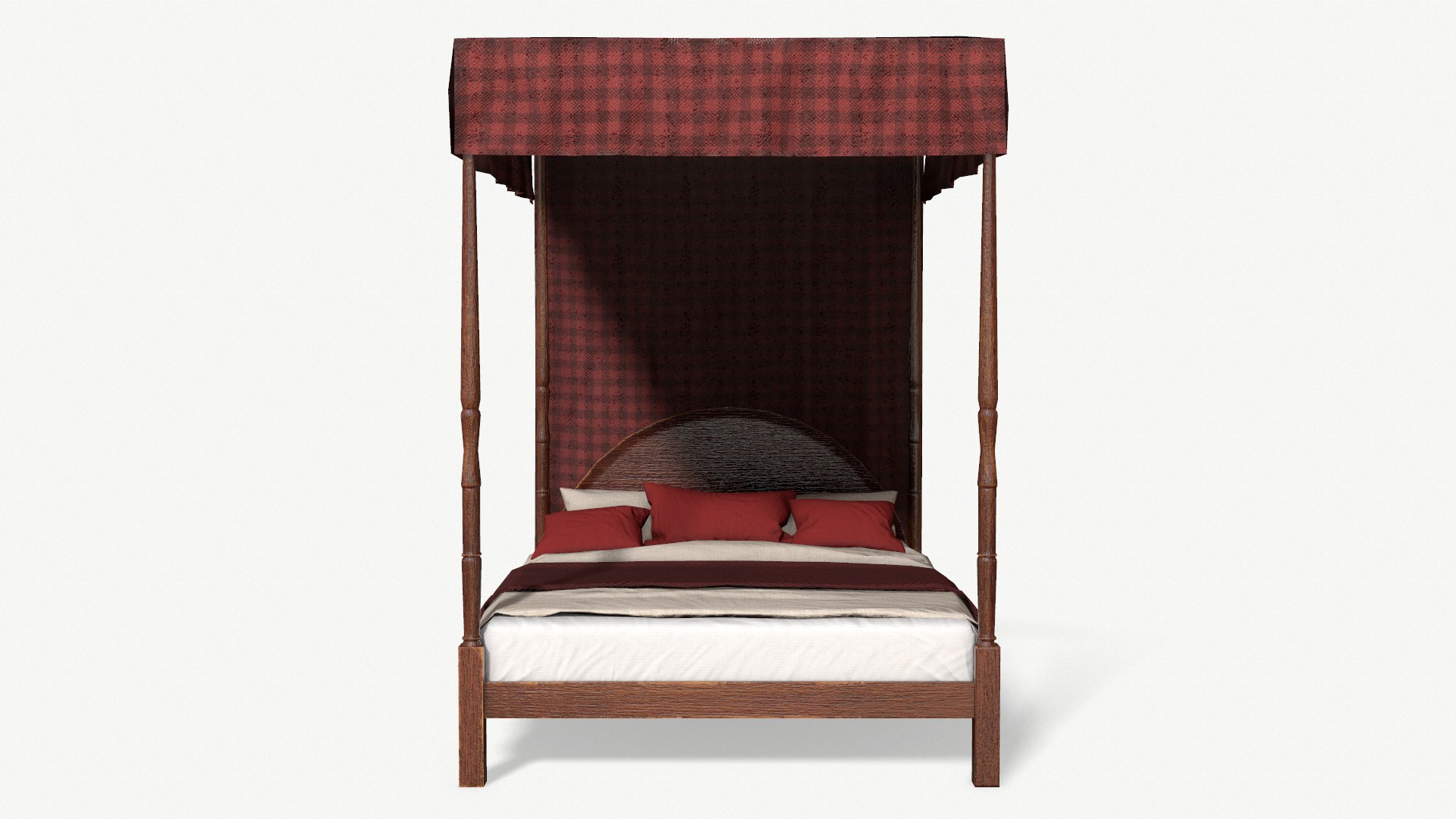 3D Furniture Cranberry Peony Double Bed - TurboSquid 1374161