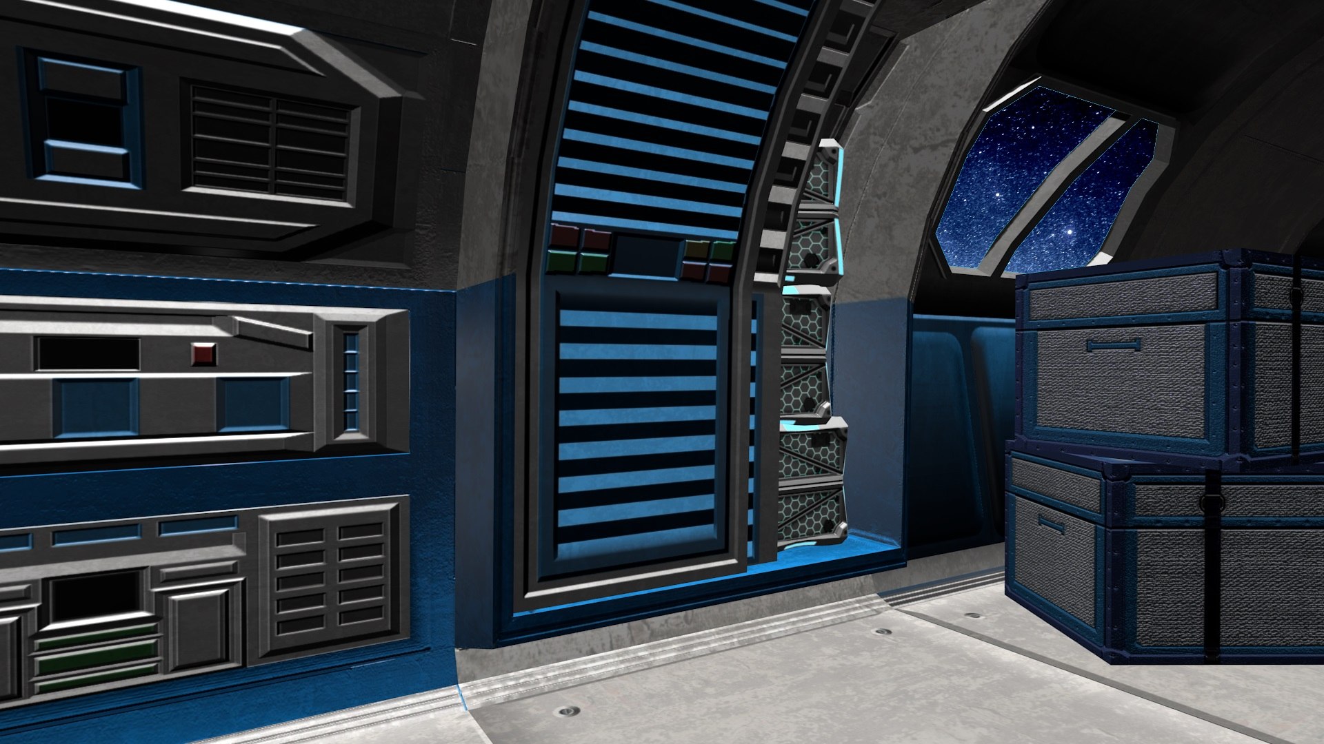 modular kit space station 3d 3ds