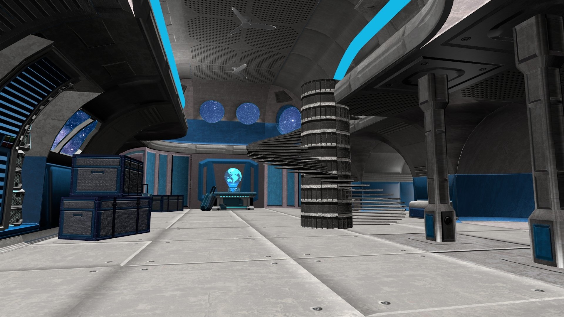 modular kit space station 3d 3ds