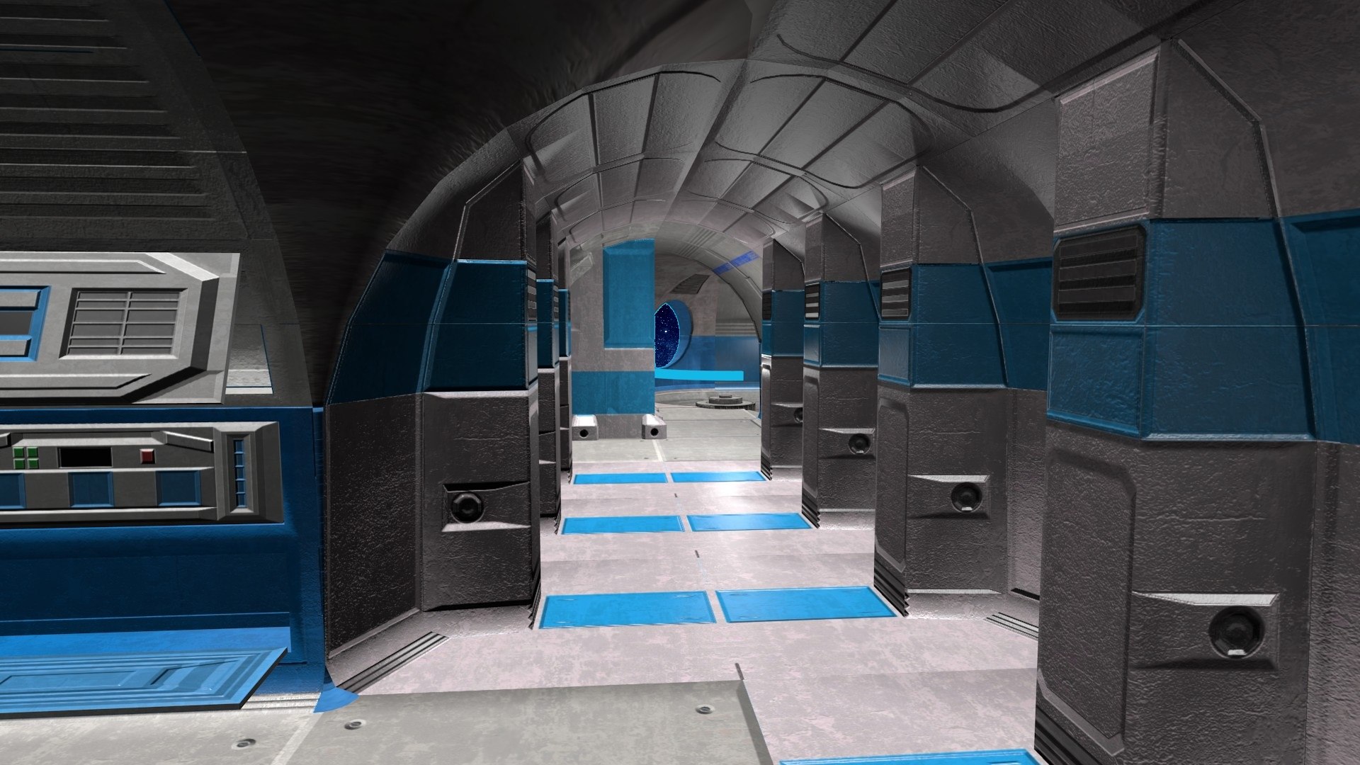 modular kit space station 3d 3ds