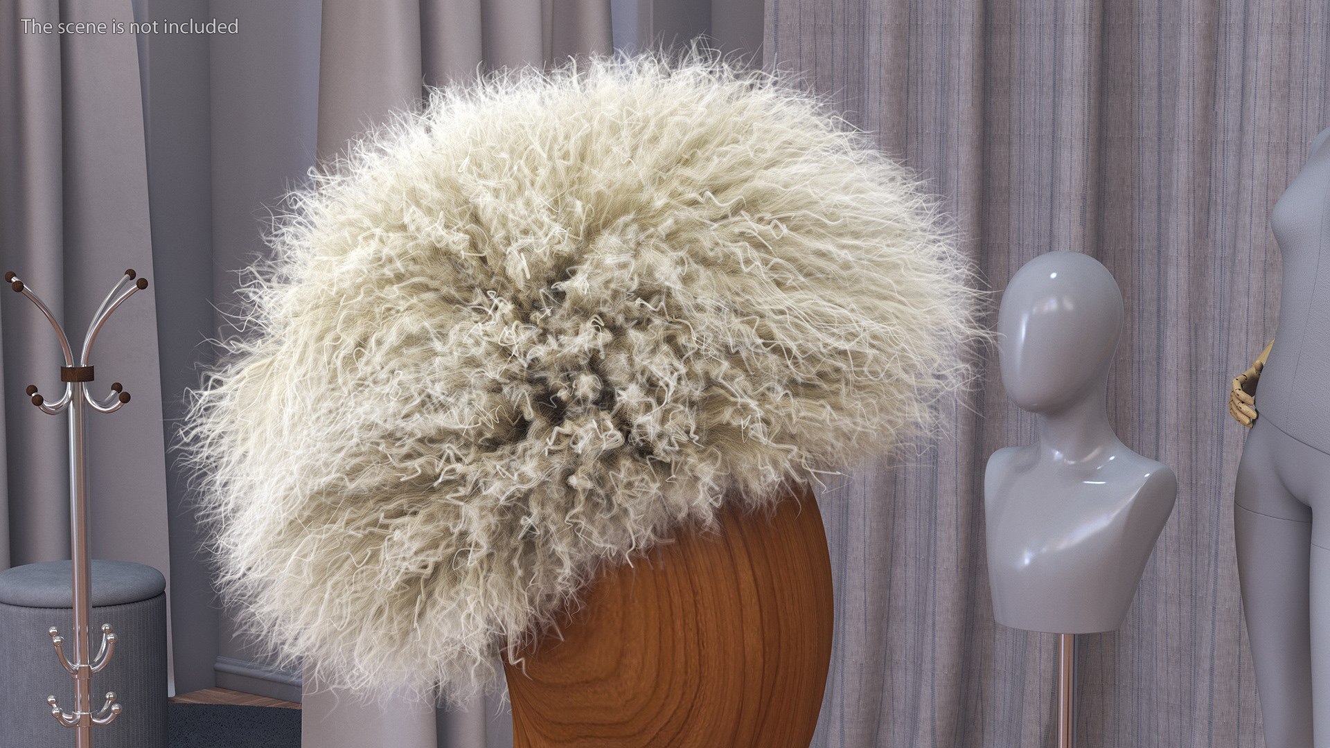 3D Papakha Caucasian Hat White Fur - TurboSquid 2169928