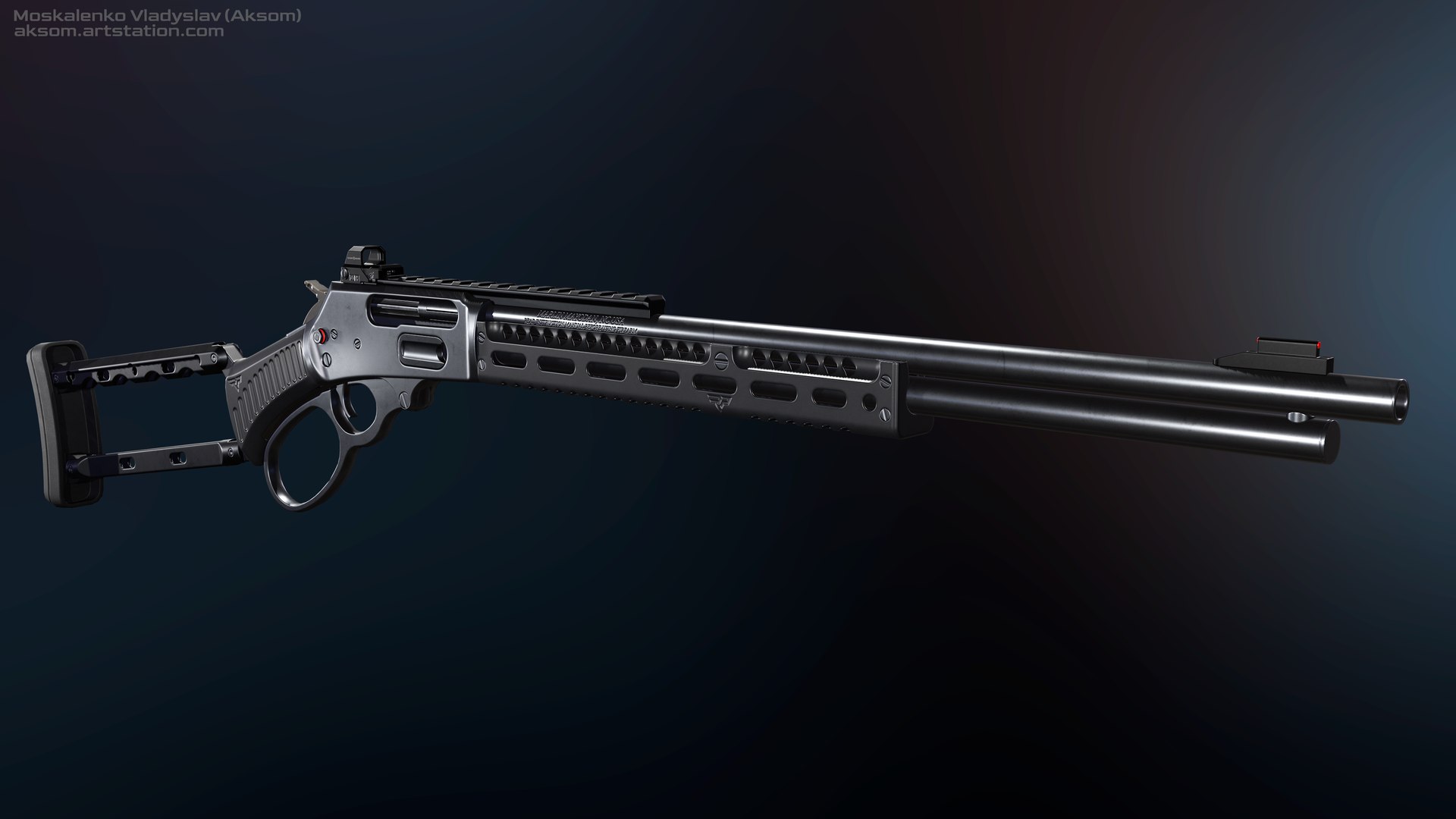 3D модель Marlin model 1895 SBL and Textures - TurboSquid 2026719
