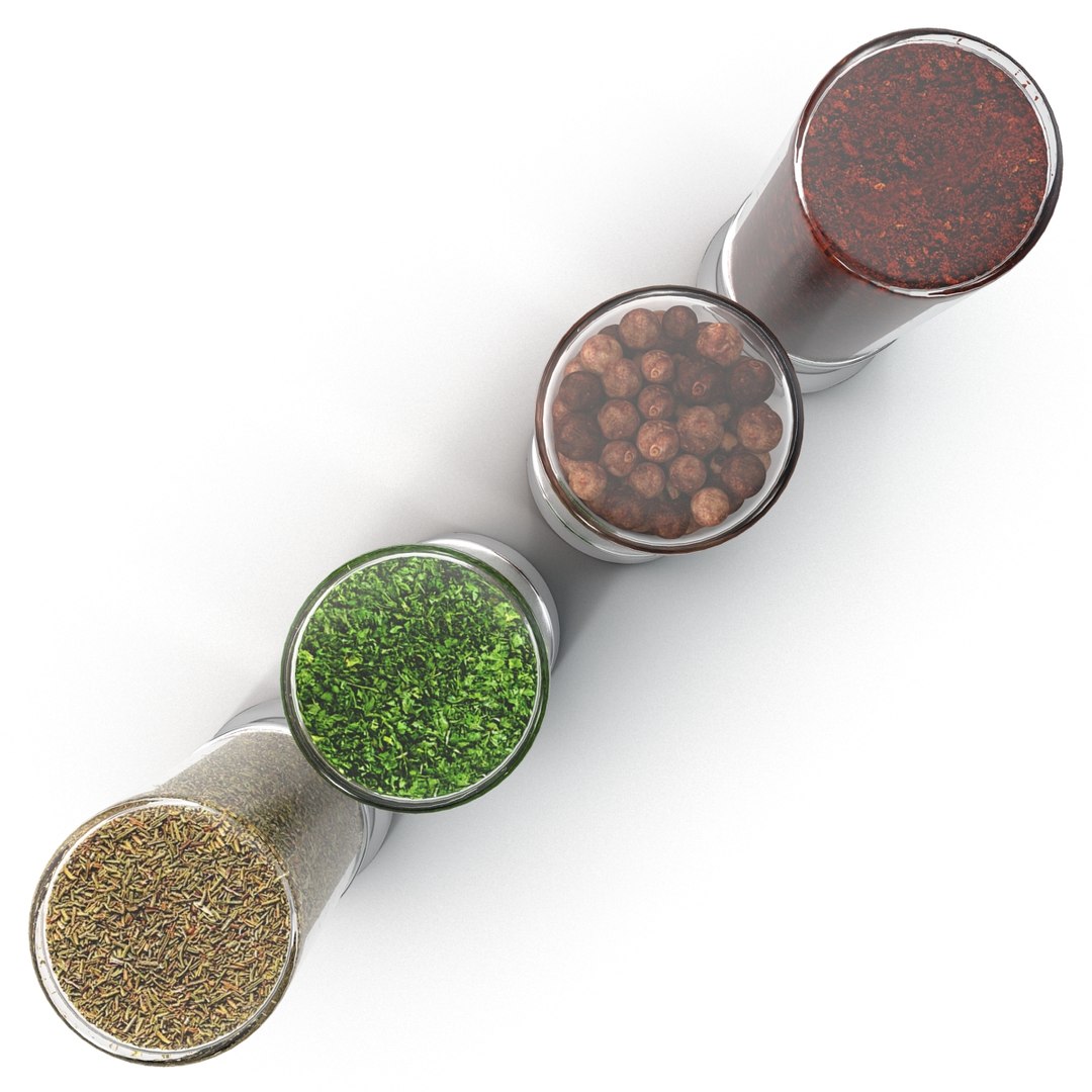 3d spice bottles set 2