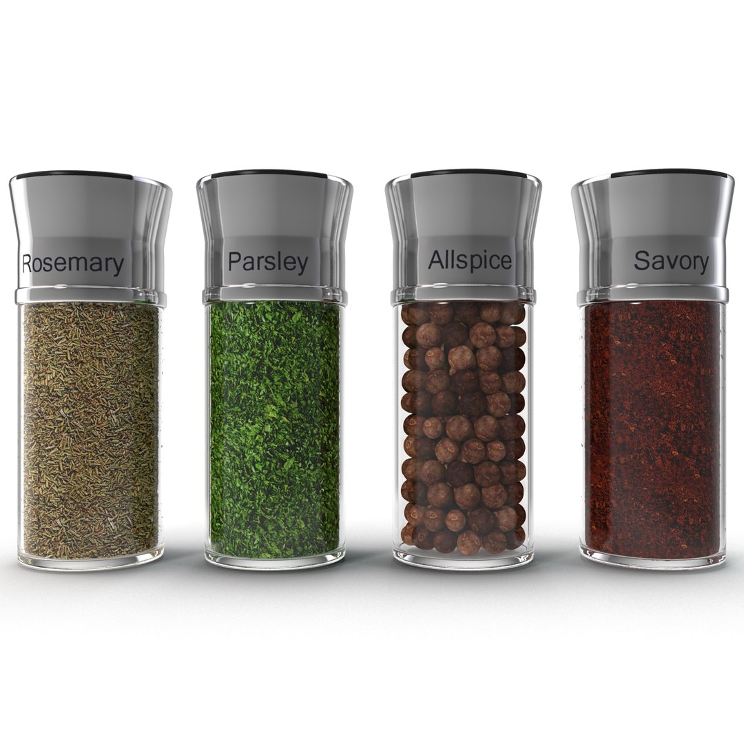 3d spice bottles set 2
