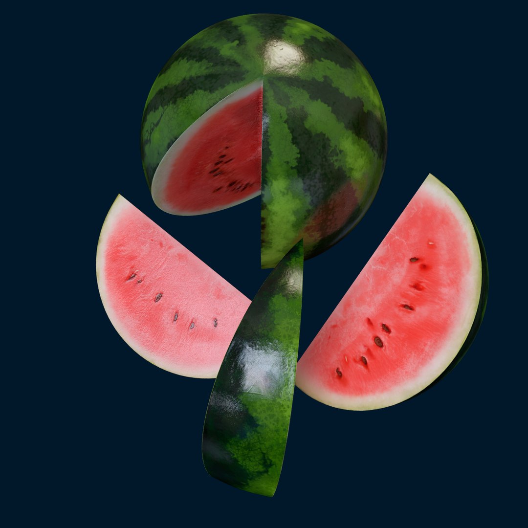 watermelon 3d model