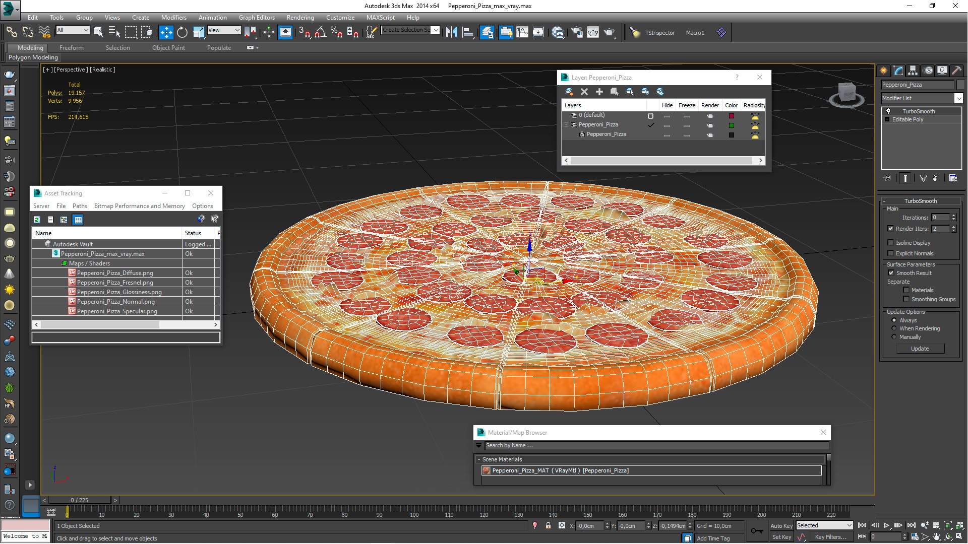 3D Pepperoni Pizza - TurboSquid 2223886