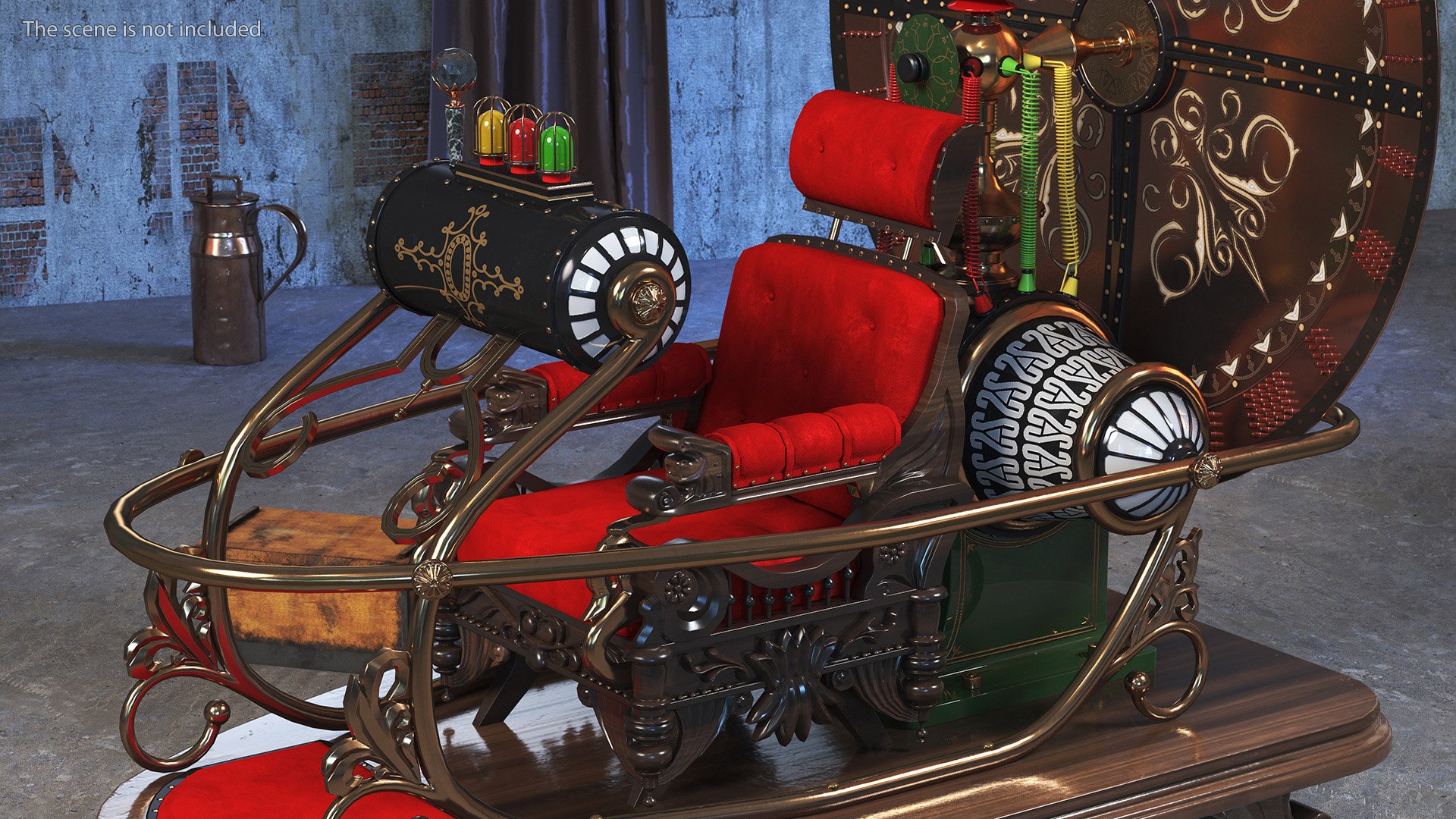 3D Retro Time Machine By Herbert Wells Rigged For Cinema 4D ...