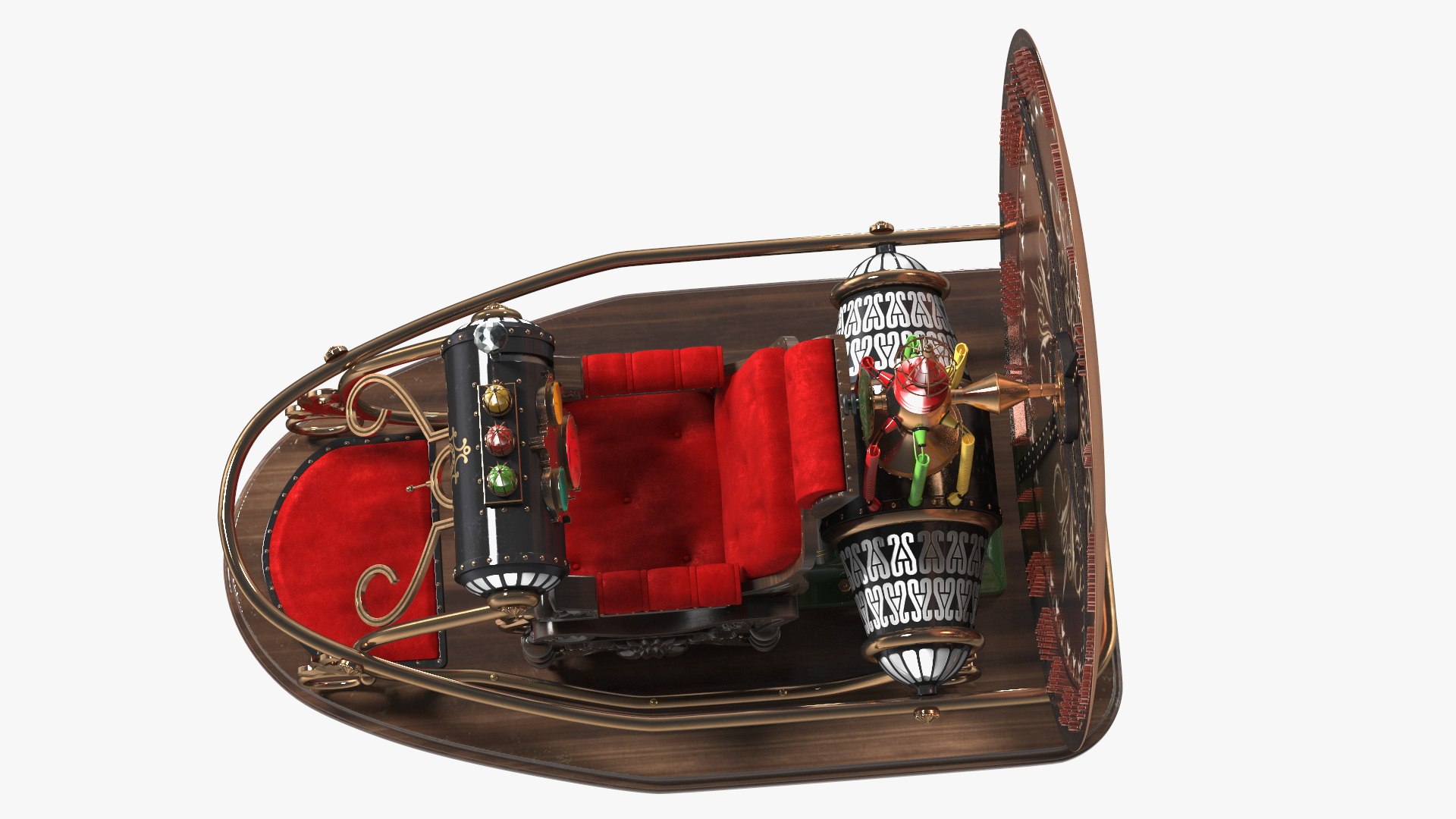 3D Retro Time Machine By Herbert Wells Rigged For Cinema 4D ...