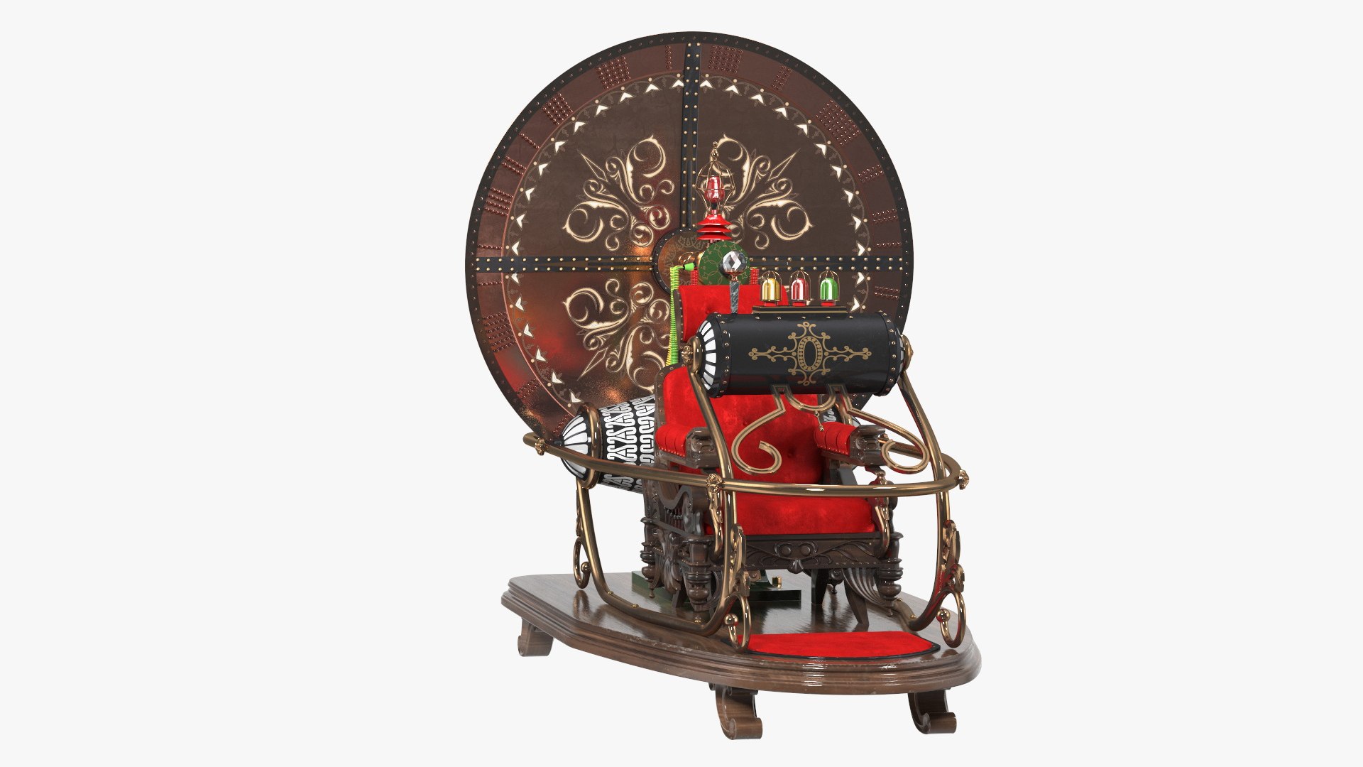 3D Retro Time Machine By Herbert Wells Rigged For Cinema 4D ...