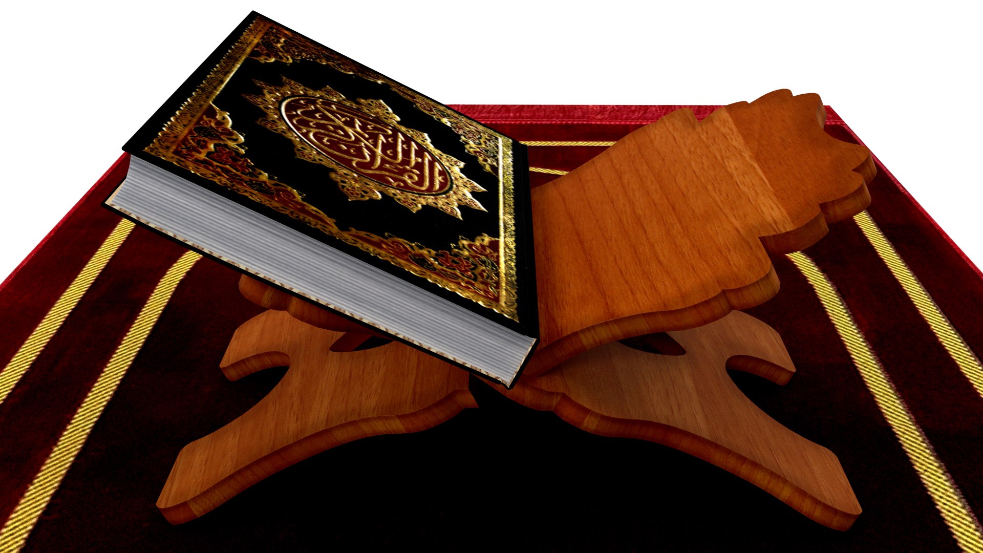 Quran Book Holder 3D Model - TurboSquid 1701792