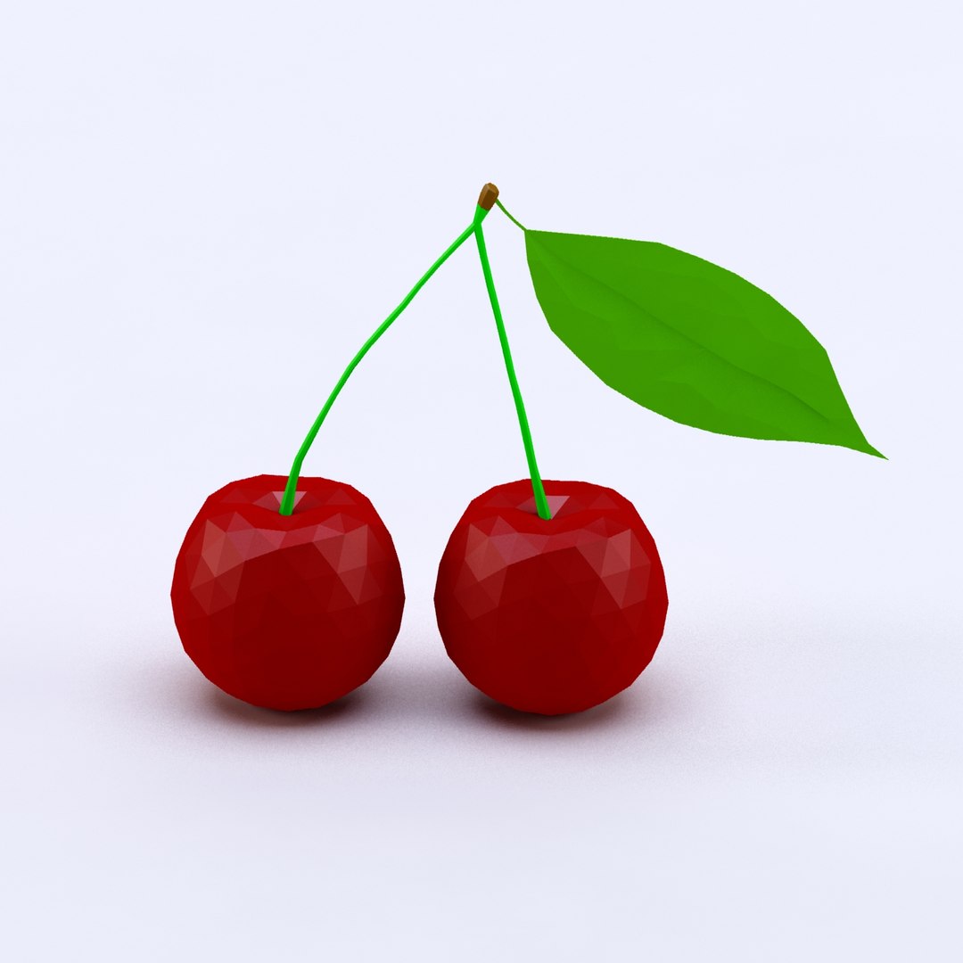 Cartoon Toon Cherries 3d Model