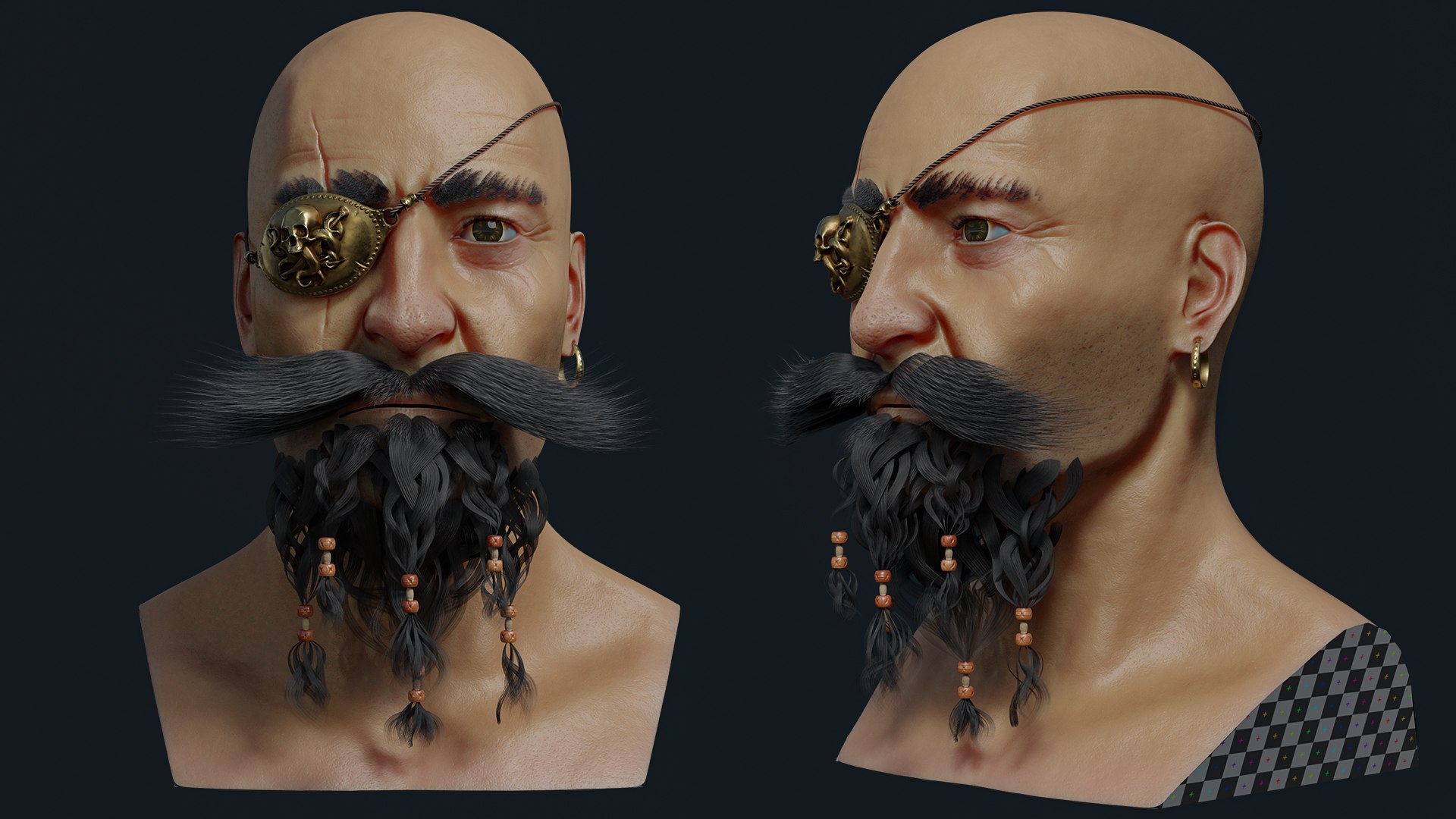 3D pirate head faces - TurboSquid 1311613