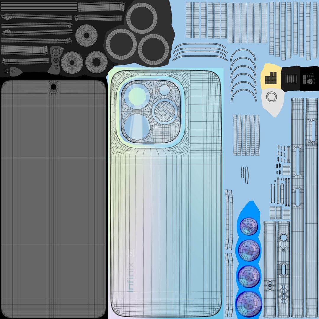 Infinix Note 40X Blue 3D Model - TurboSquid 2264450