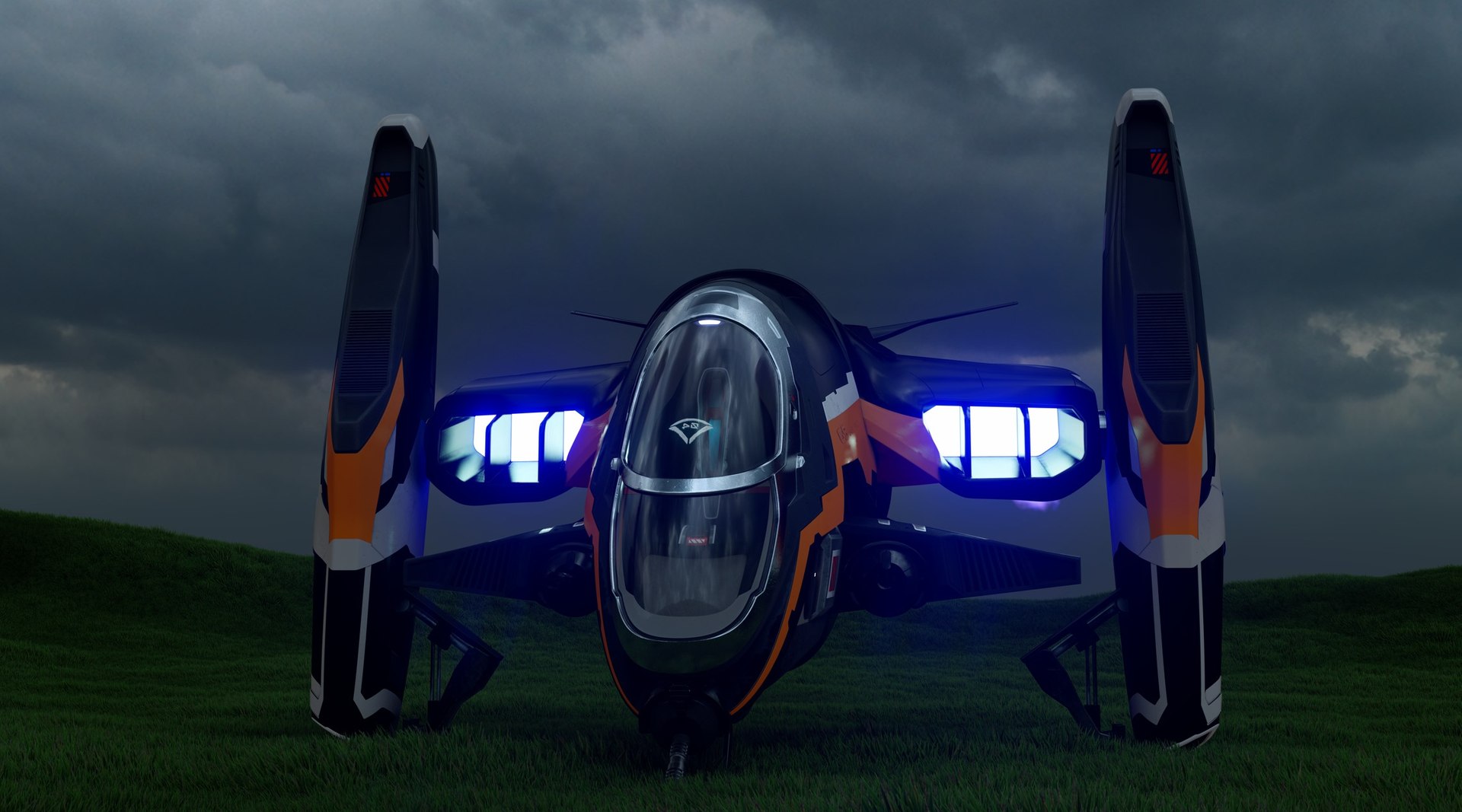 Sci-Fi Light Gunship G9 3D Model - TurboSquid 1916744