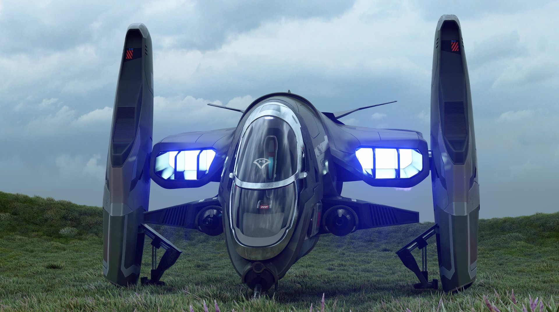 Sci-Fi Light Gunship G9 3D Model - TurboSquid 1916744