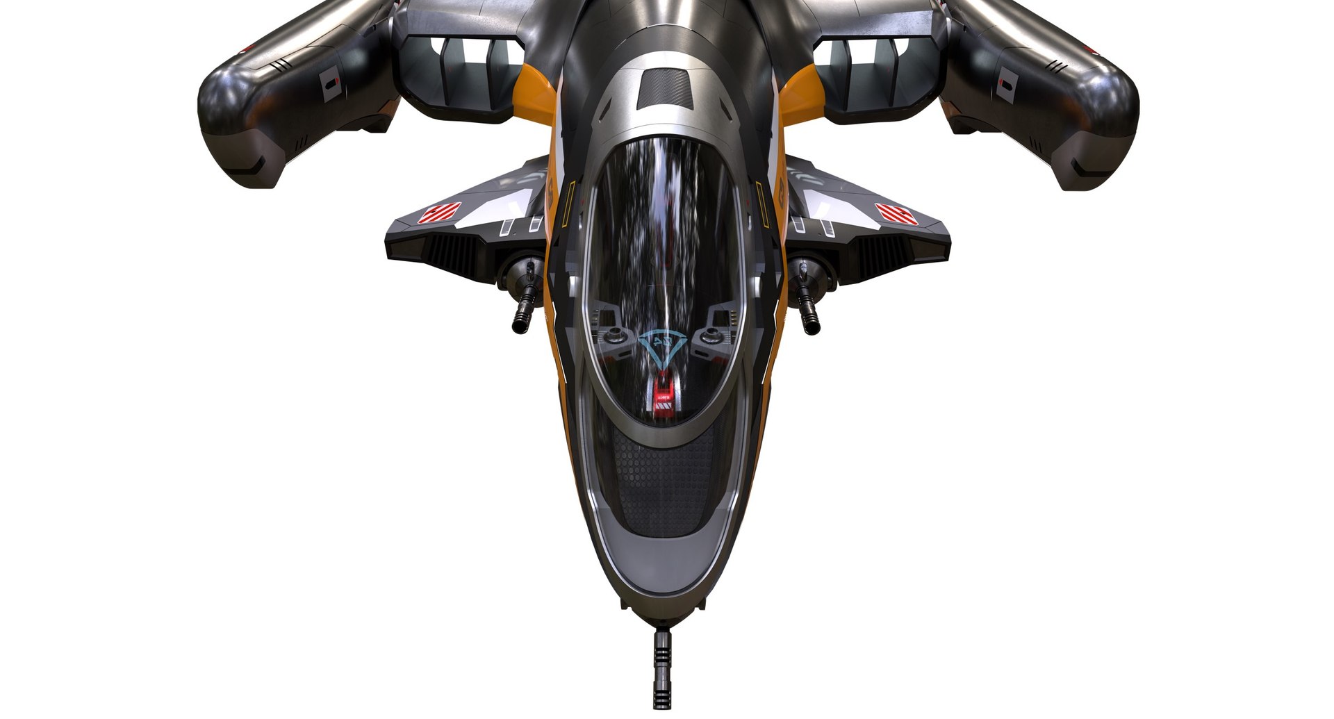 Sci-Fi Light Gunship G9 3D Model - TurboSquid 1916744