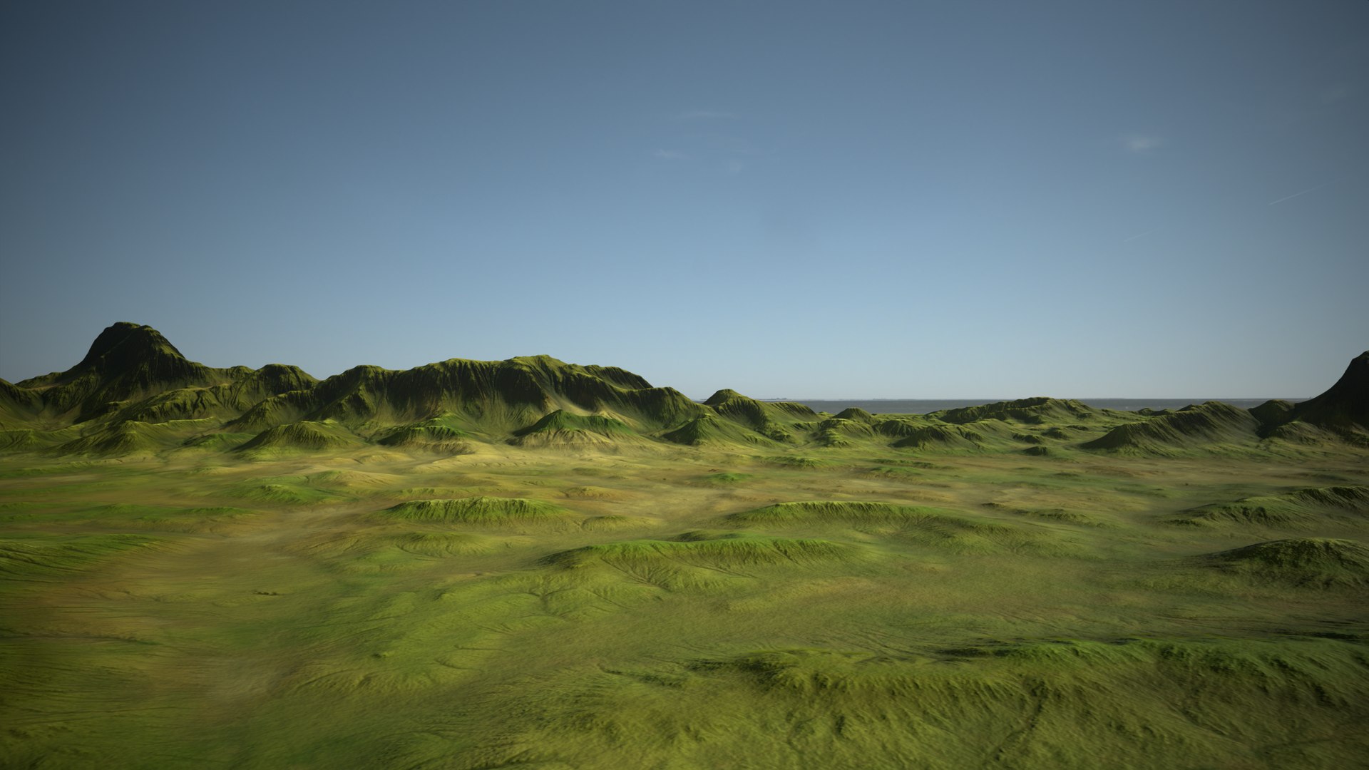 Hilly landscape version 1 3D model - TurboSquid 1994172