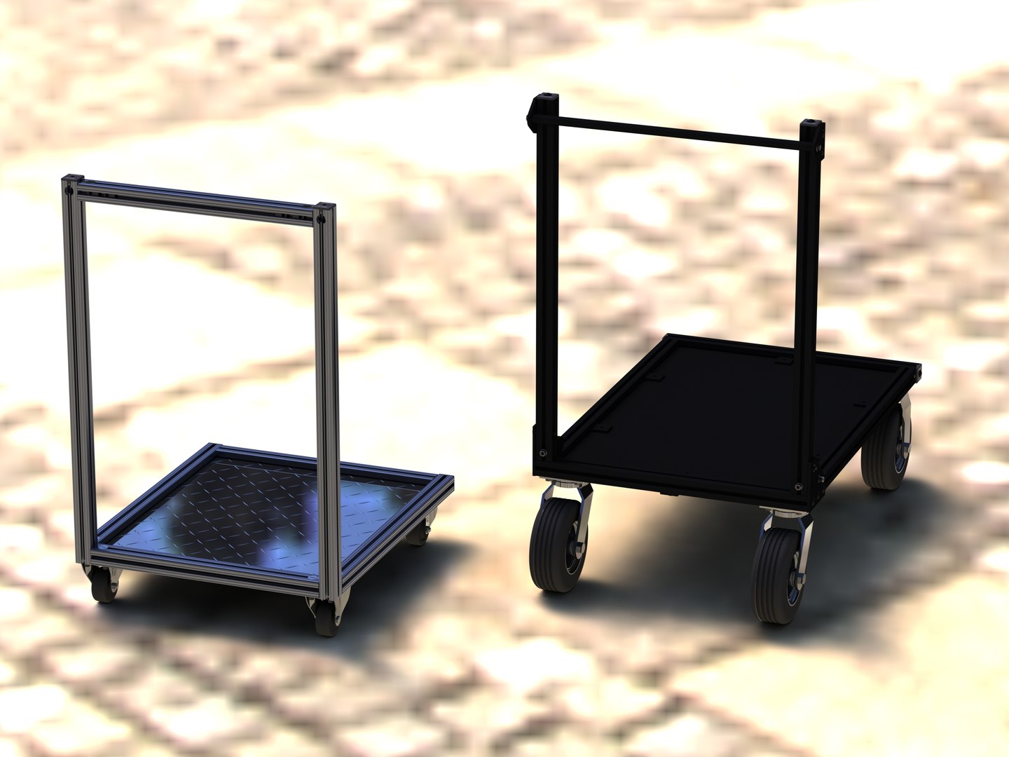 3D Model Aluminum Industrial Platform Truck - TurboSquid 2177104