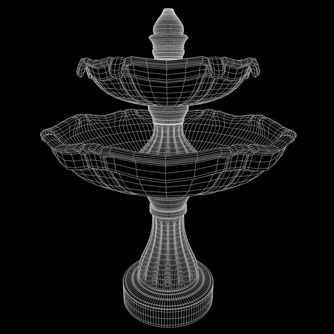 3d model classic fountain