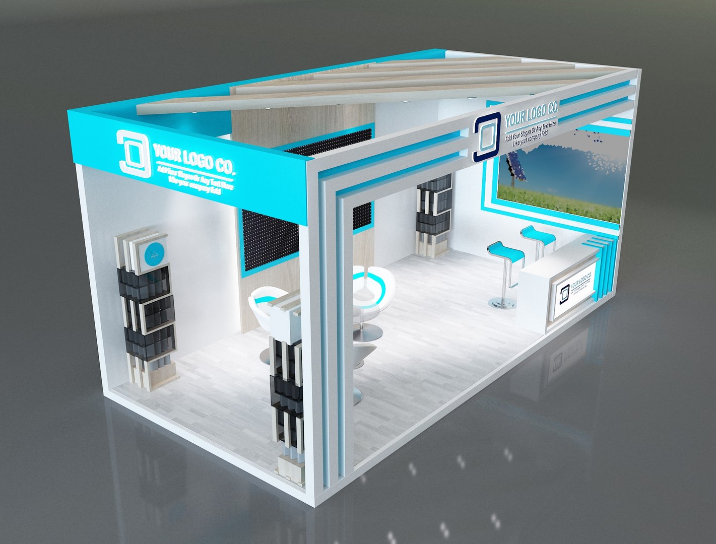 3D Model Booth Exhibition Stand A 625F - TurboSquid 2119849