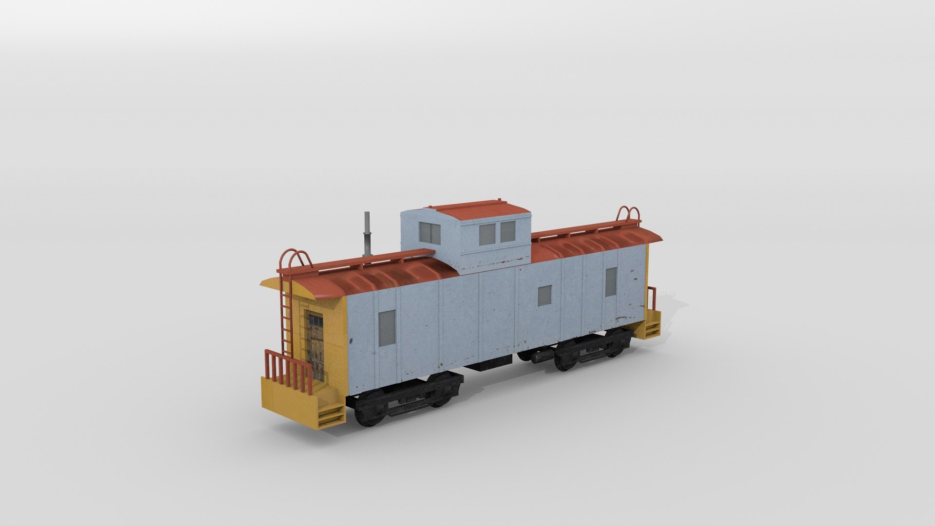3D Caboose Railcar - TurboSquid 1218243