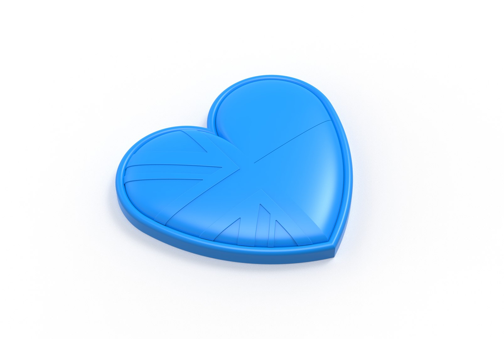 3D Ukraine UK Heart Badge - TurboSquid 1991340