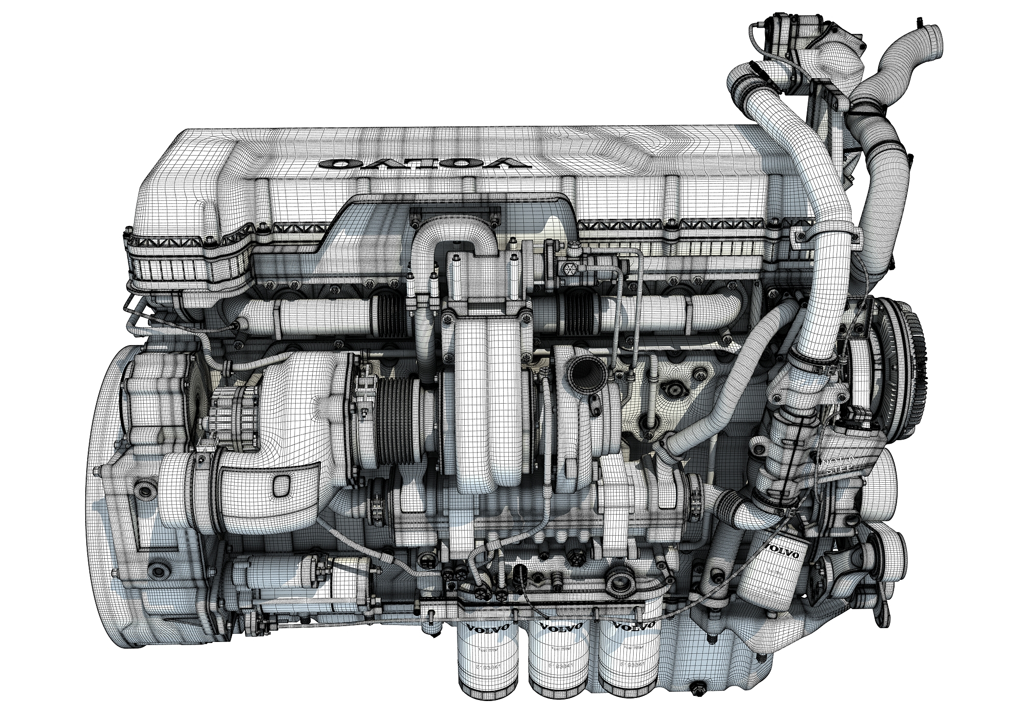 modelo 3d Motor Volvo Powertrain D13 2017 - TurboSquid 1094245