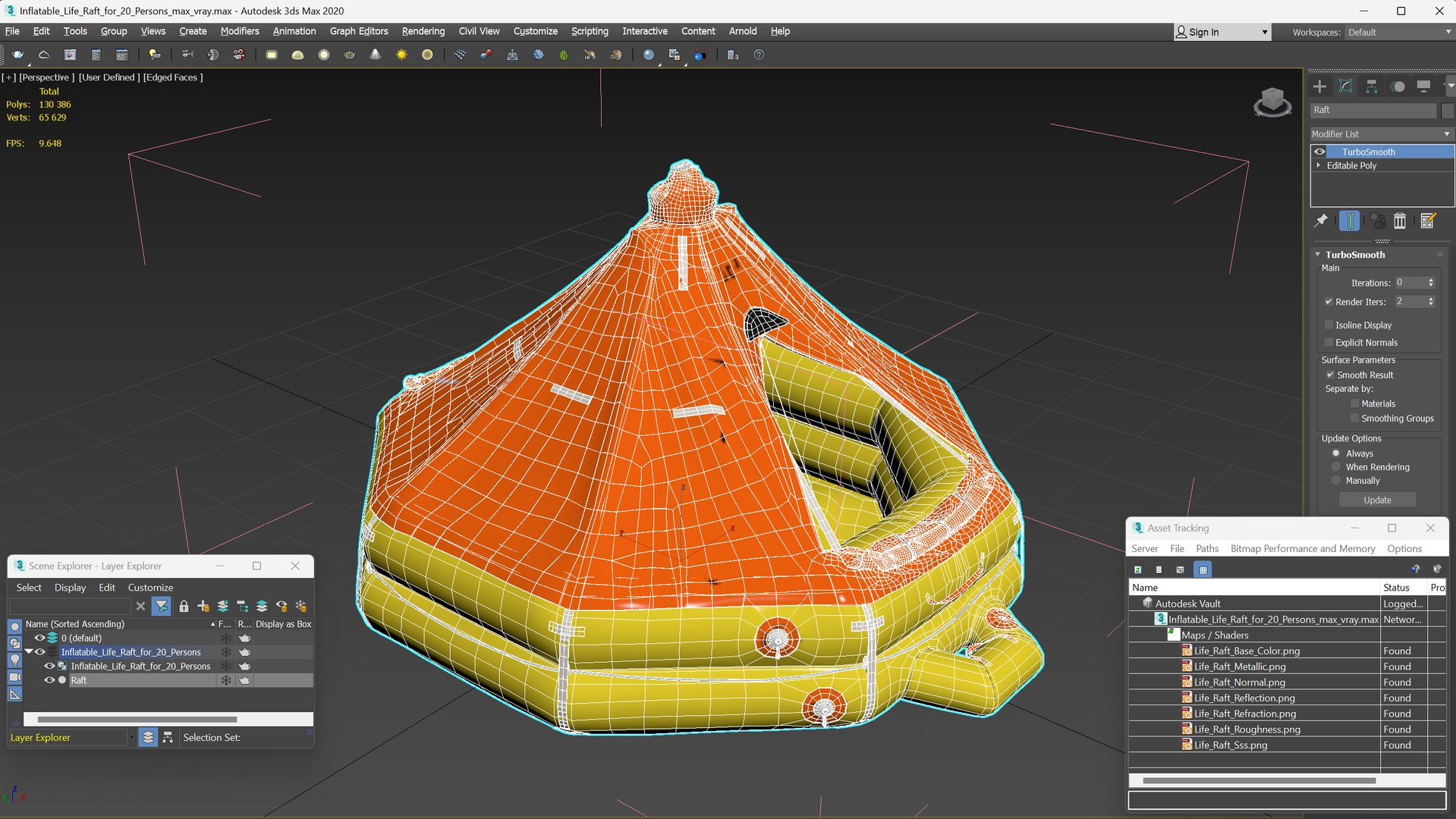 3D Inflatable Life Raft For 20 Persons - TurboSquid 2315054