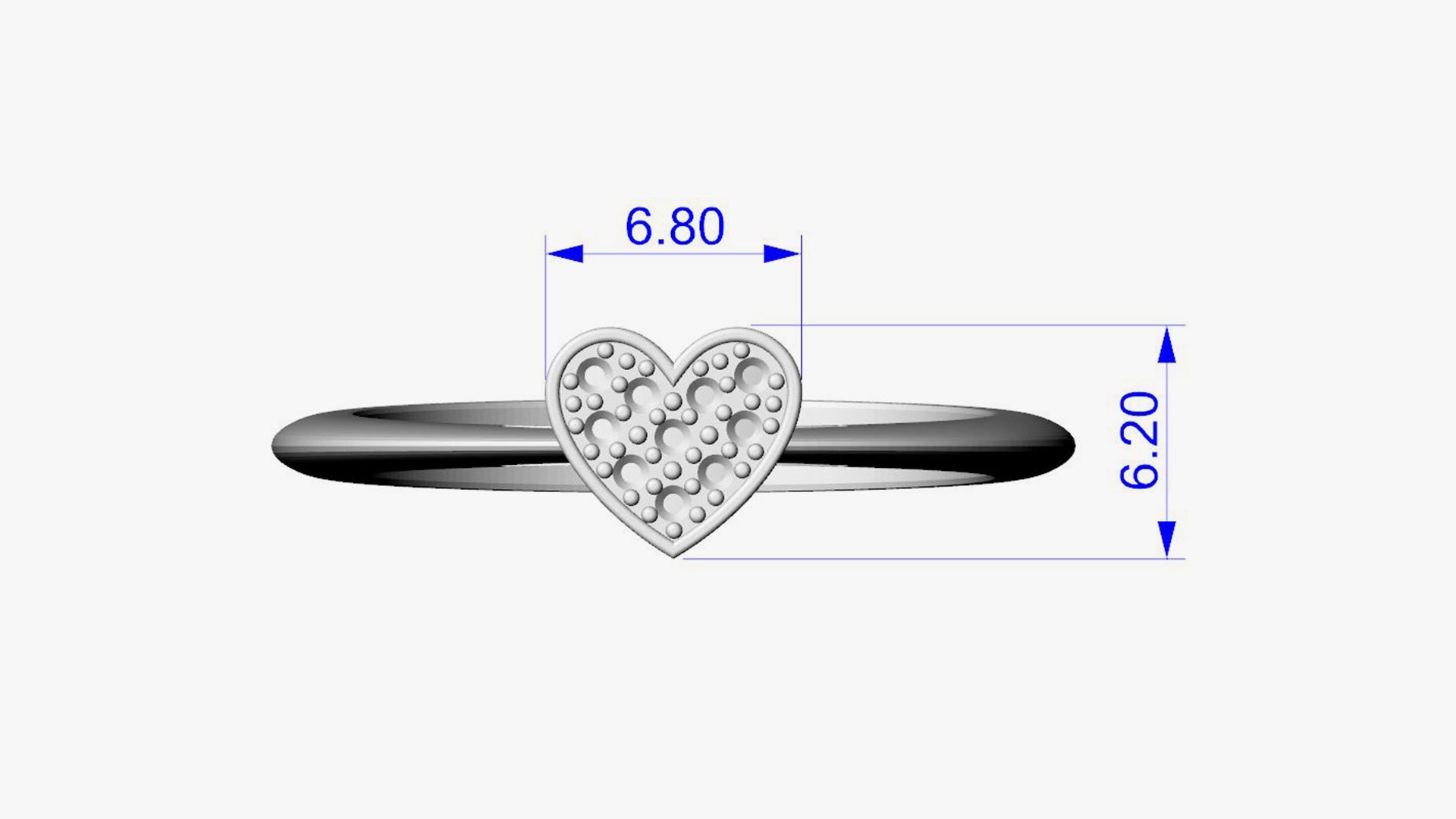 3D Heart Ring - TurboSquid 1923790