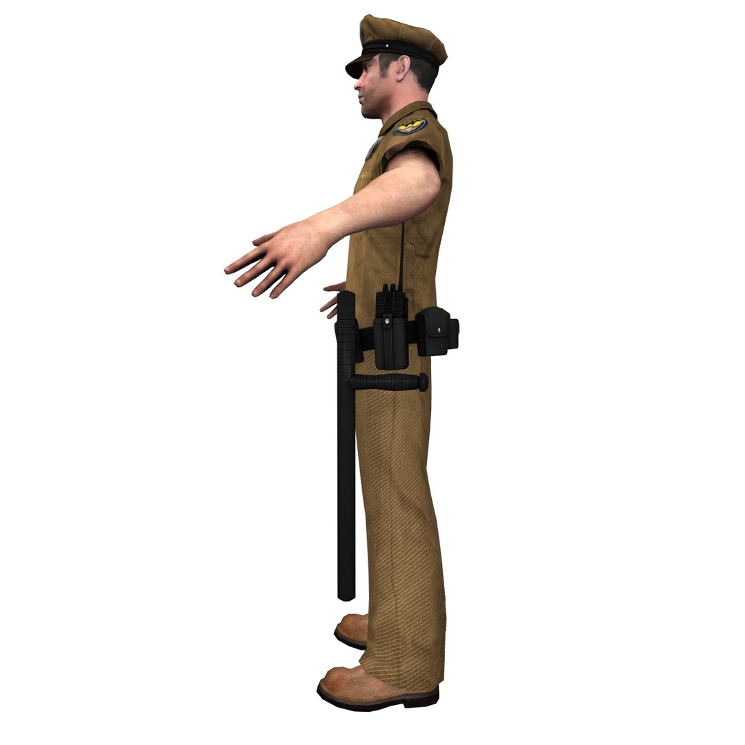 3d Model Rigged Police Officer