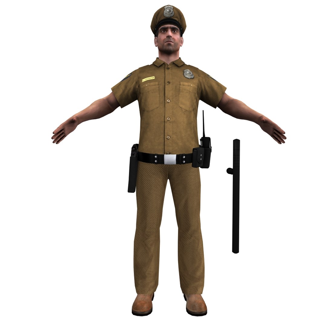 3d Model Rigged Police Officer