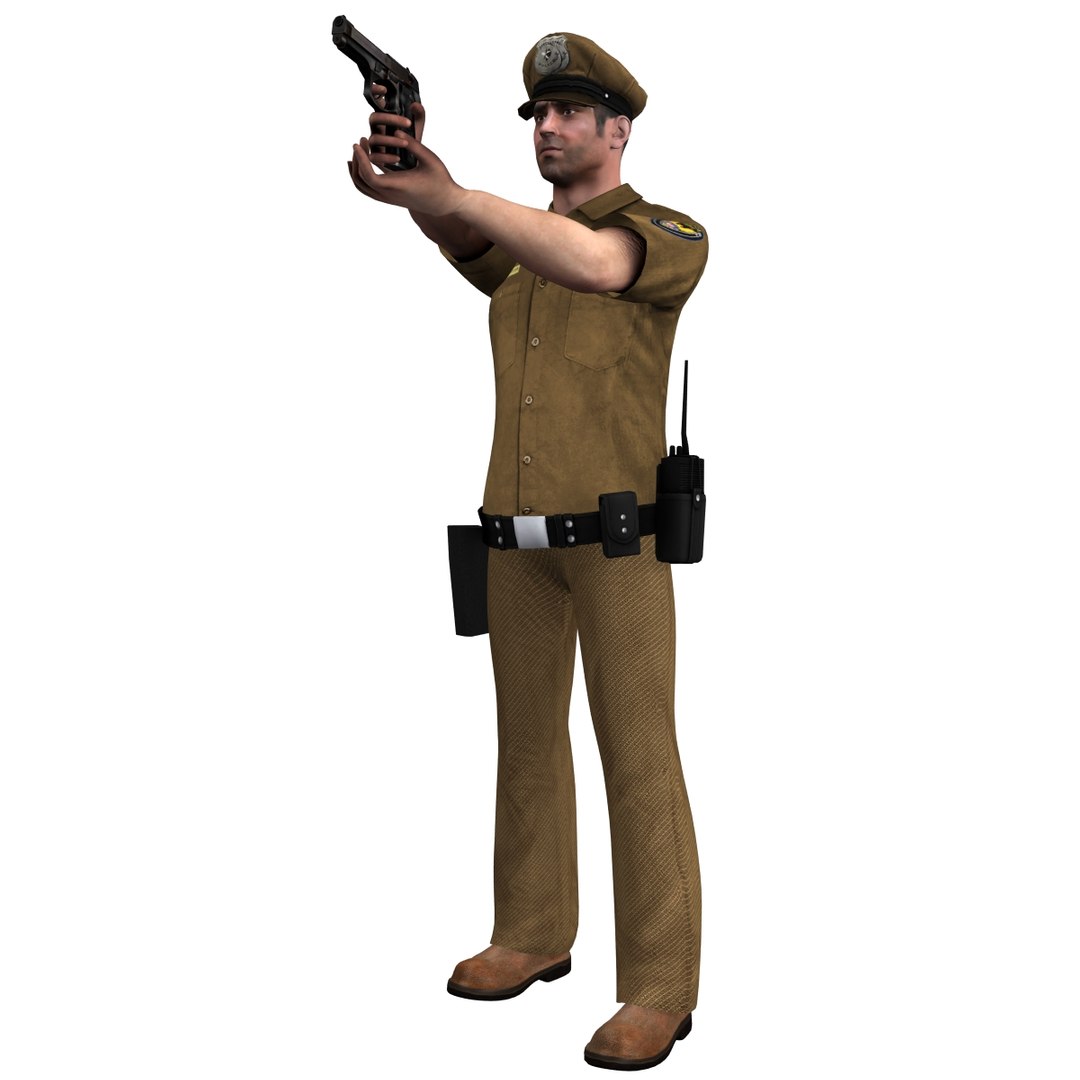 3d Model Rigged Police Officer