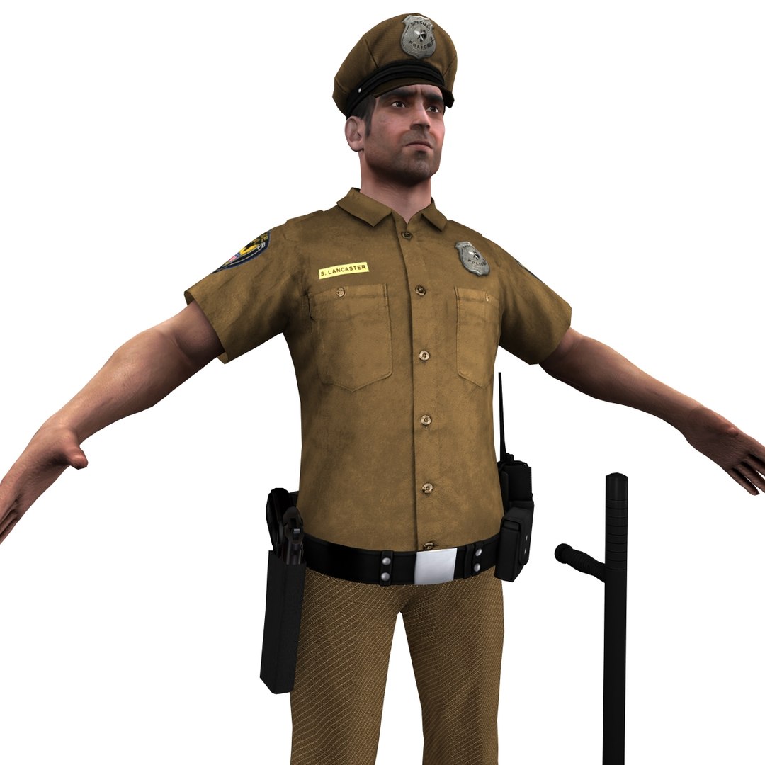 3d Model Rigged Police Officer
