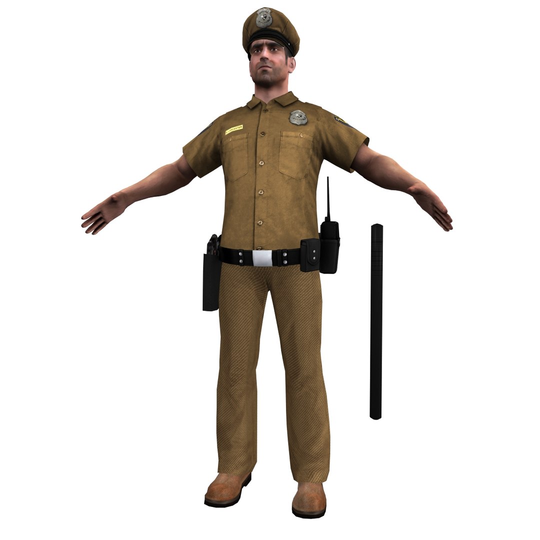 3d Model Rigged Police Officer