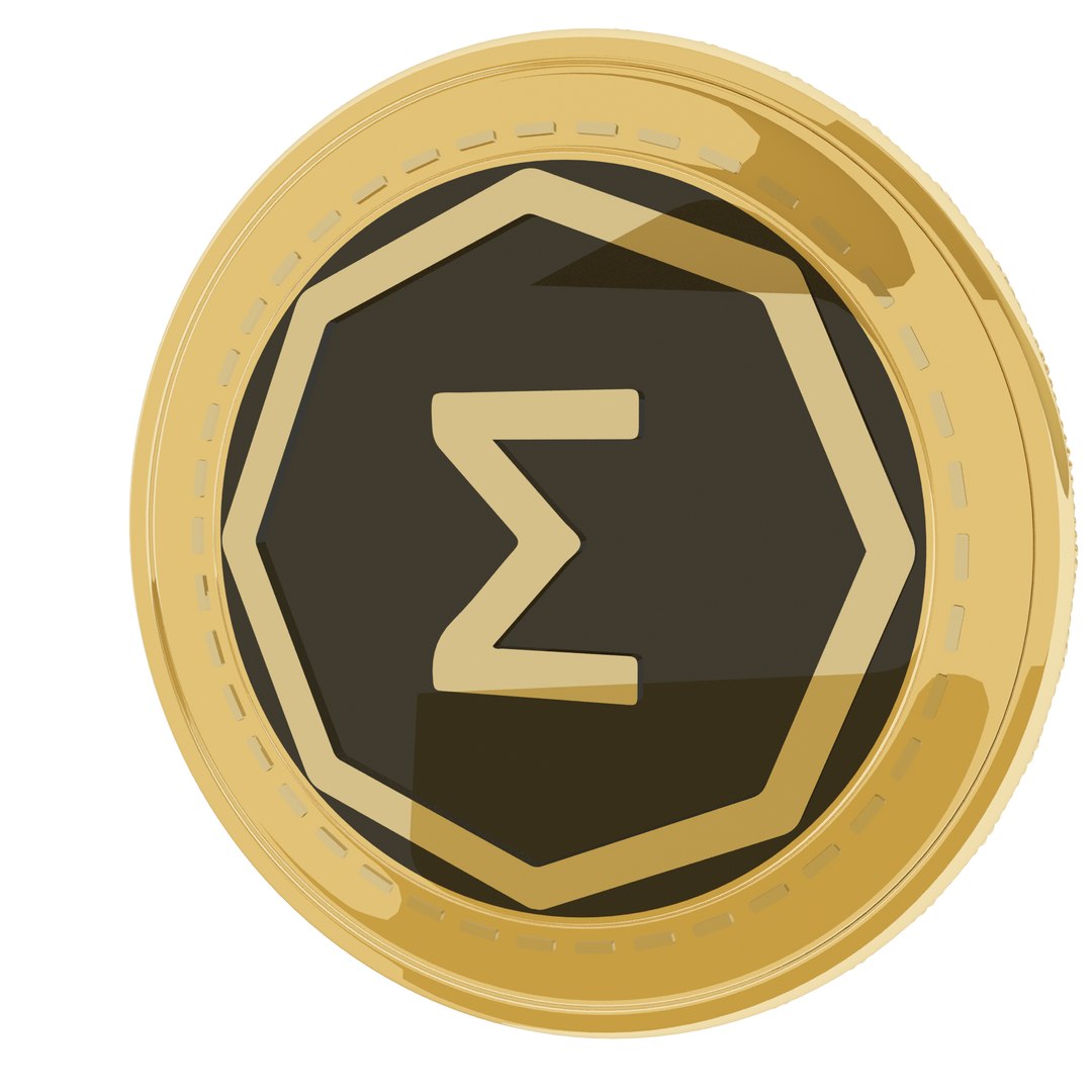 3D ERGO Cryptocurrency Gold Coin - TurboSquid 1855978