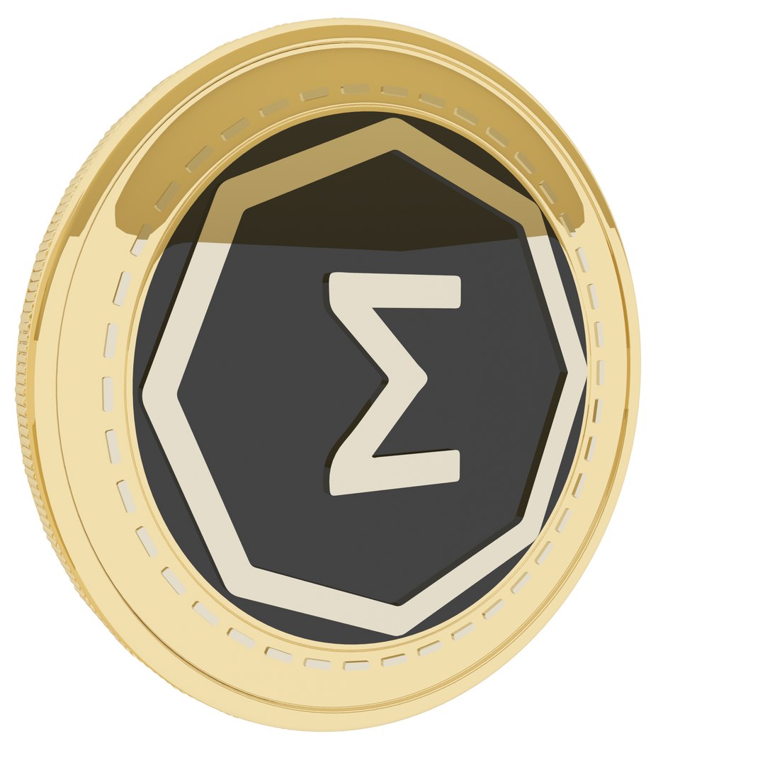 3D ERGO Cryptocurrency Gold Coin - TurboSquid 1855978